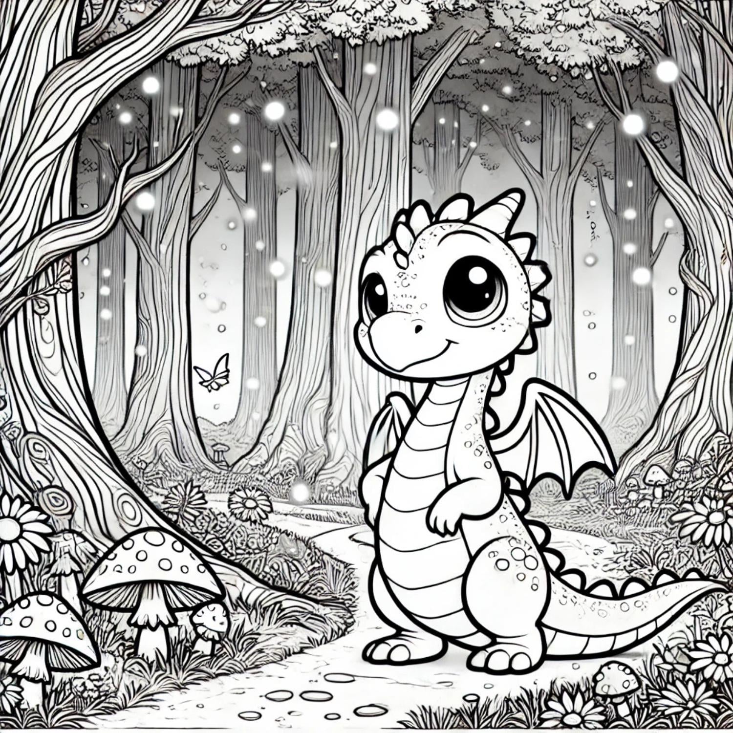 Spark the Baby Dragon Coloring Book | Printable Fantasy Coloring Pages ...