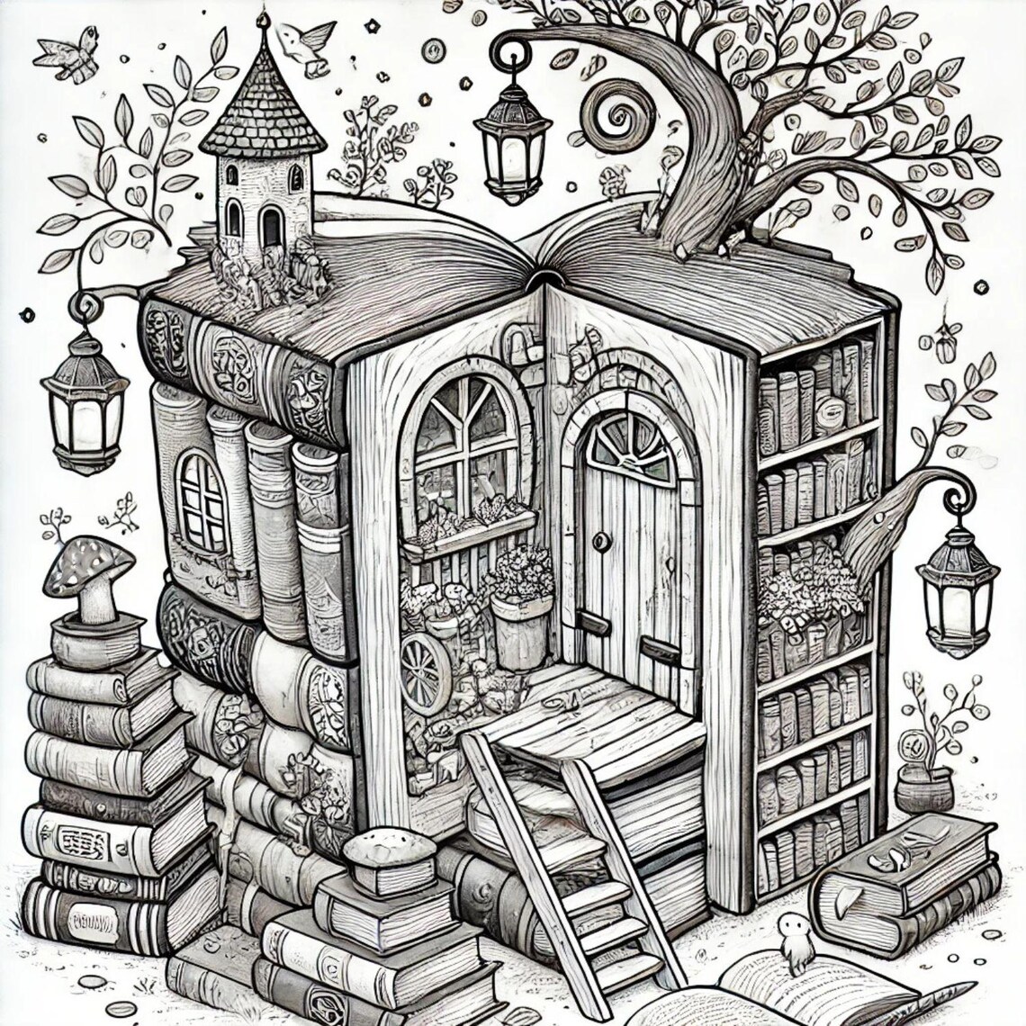 Tiny Home for Tiny Creatures – Printable Coloring Book | Creative ...
