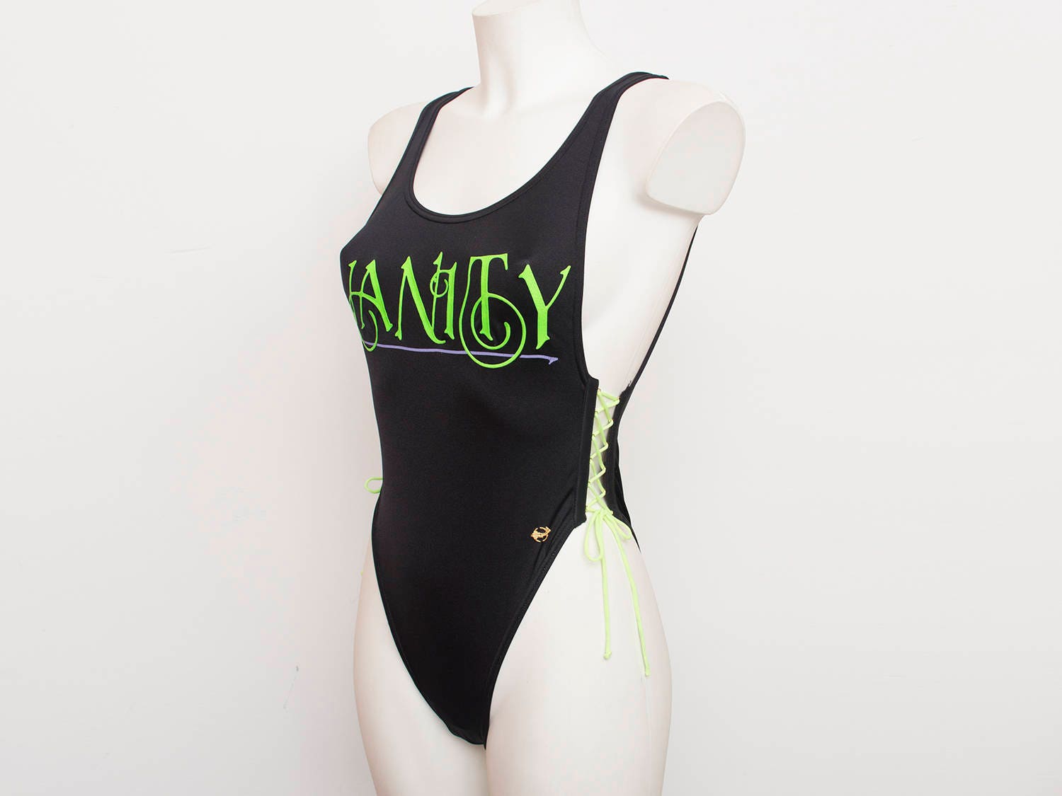 One Piece 90s NOS Vintage Black High Cut - Etsy