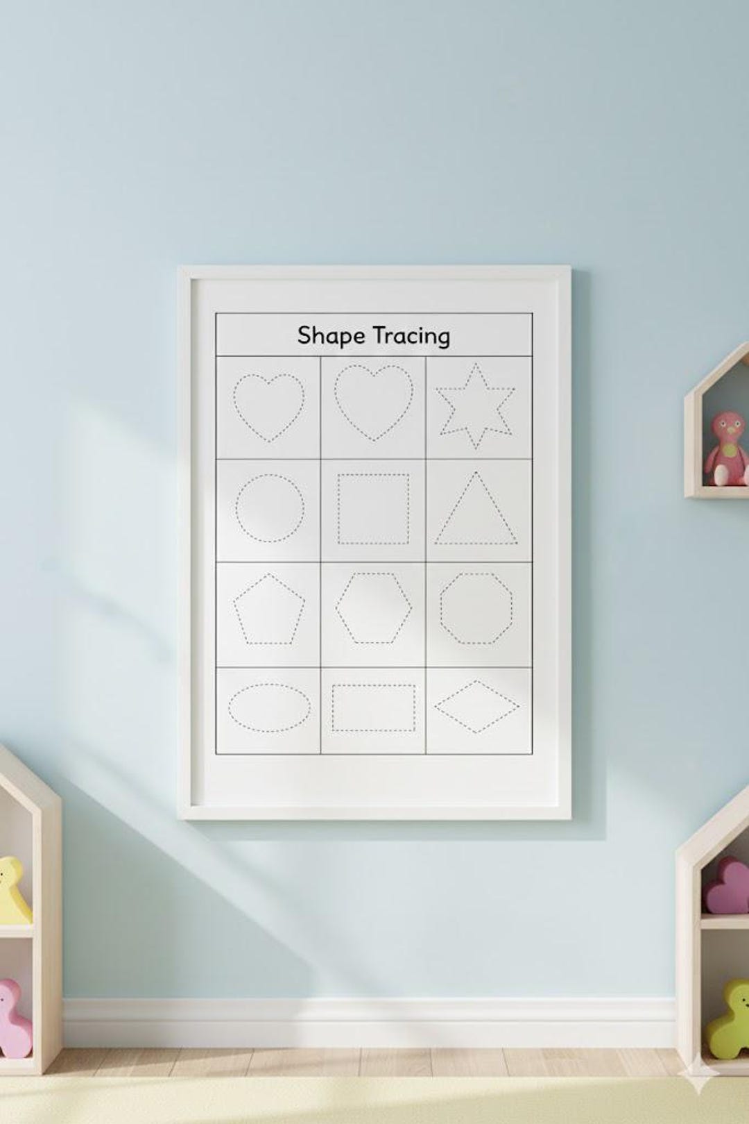 Shape Tracing Worksheets for Preschool | Fine Motor Skills Practice ...