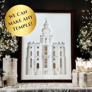 LDS Paper Temple Art of Your Choice - Etsy
