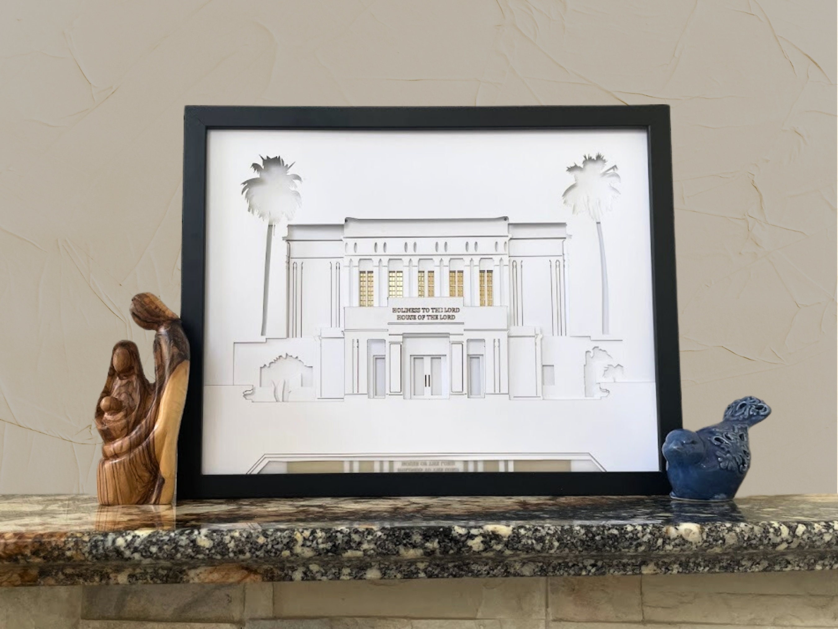 Mesa Temple Art | Laser Cut Temple | Paper Cut Mesa AZ Temple | Unique ...