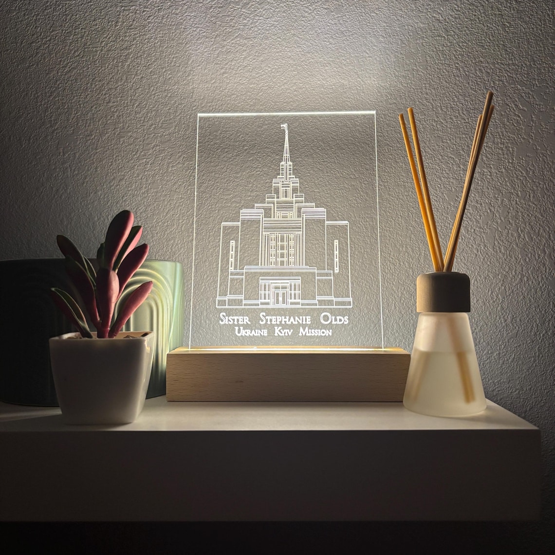 Personalized LDS Temple Night Light: Special Temple Gift - Etsy