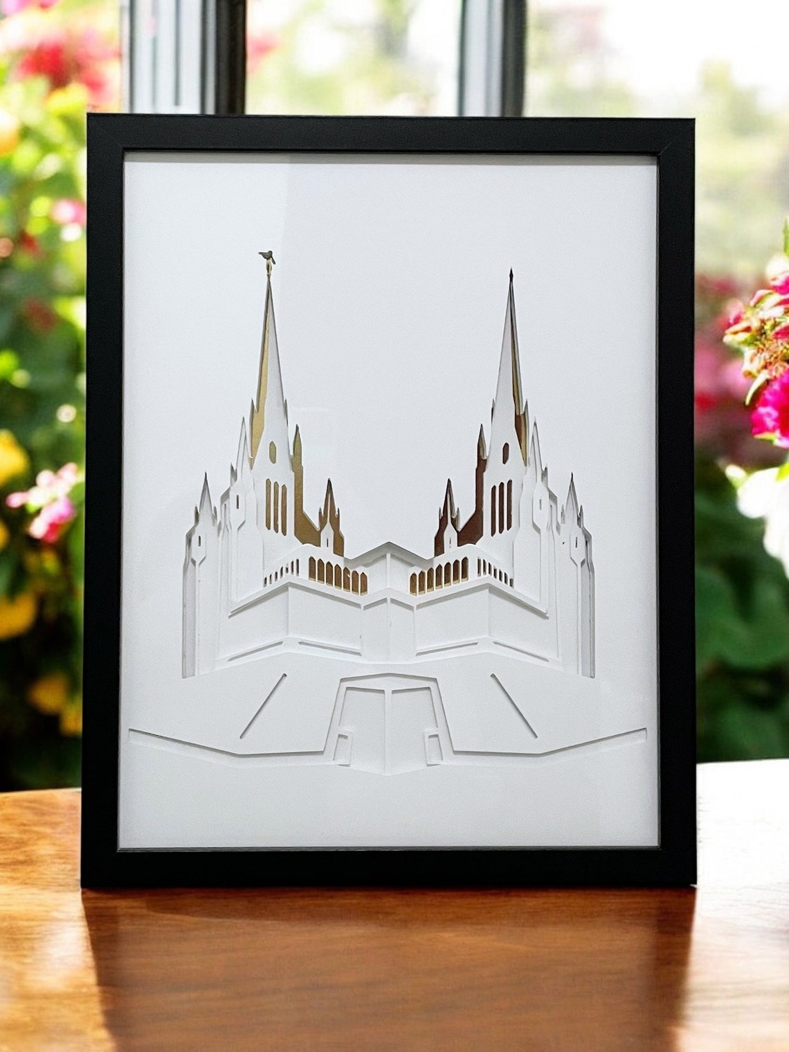 San Diego Temple Art Shadow Box: Minimalist Temple Decor - Etsy