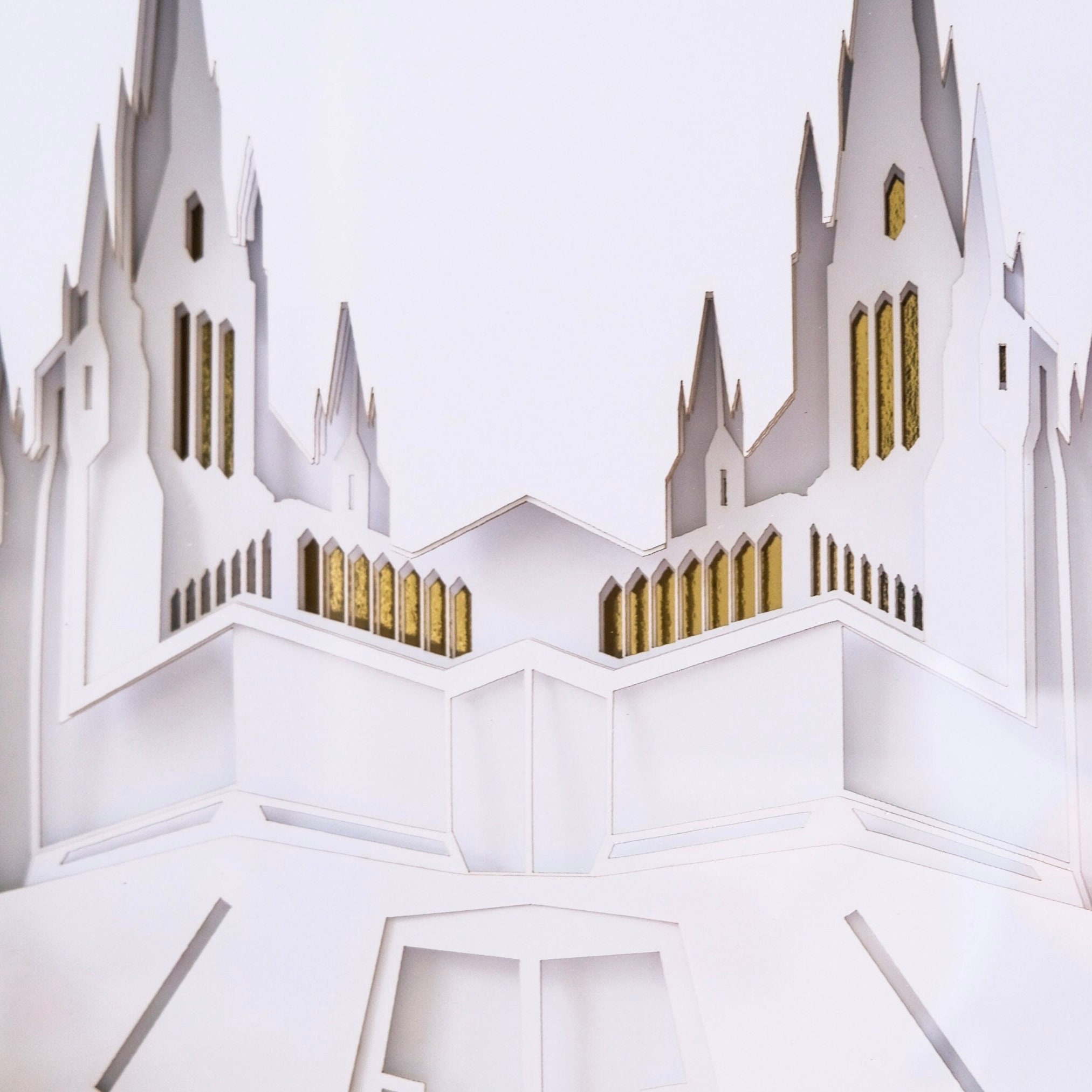 DIY LDS Temple Art Wedding Temple Art Shadow Box Temples Minimalist ...