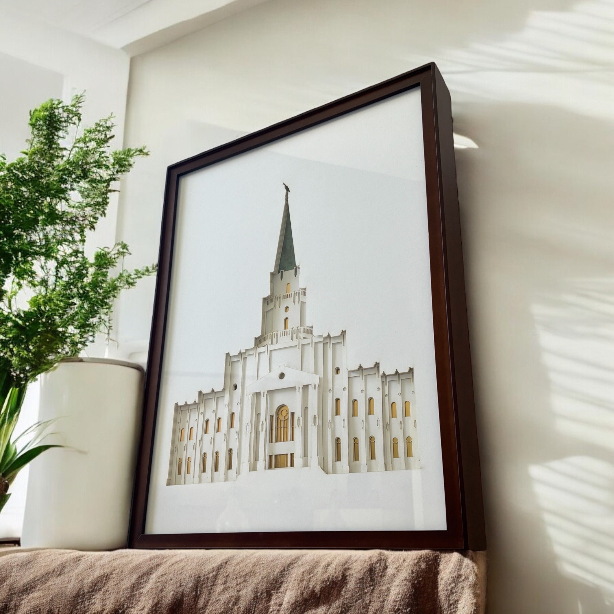 Wedding Temple Art | Shadow Box Temples | Minimalist Design Temple ...