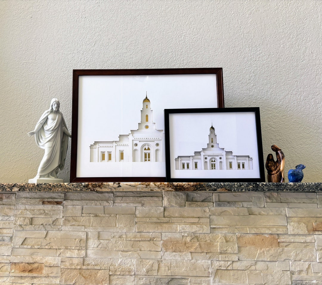 Wedding Temple Art Shadow Box Temples Minimalist Design Temple Custom ...