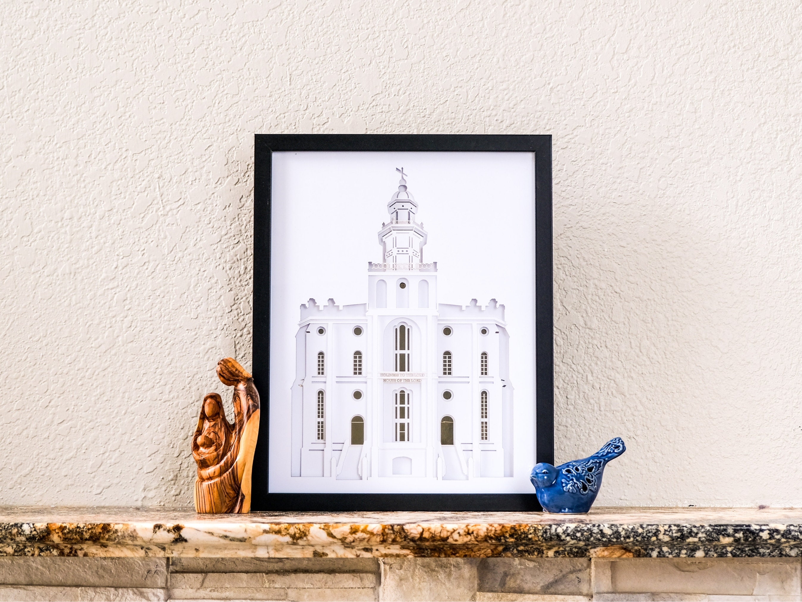 LARGE St. George Temple Art Laser Cut Temple Paper Cut St. George, UT ...