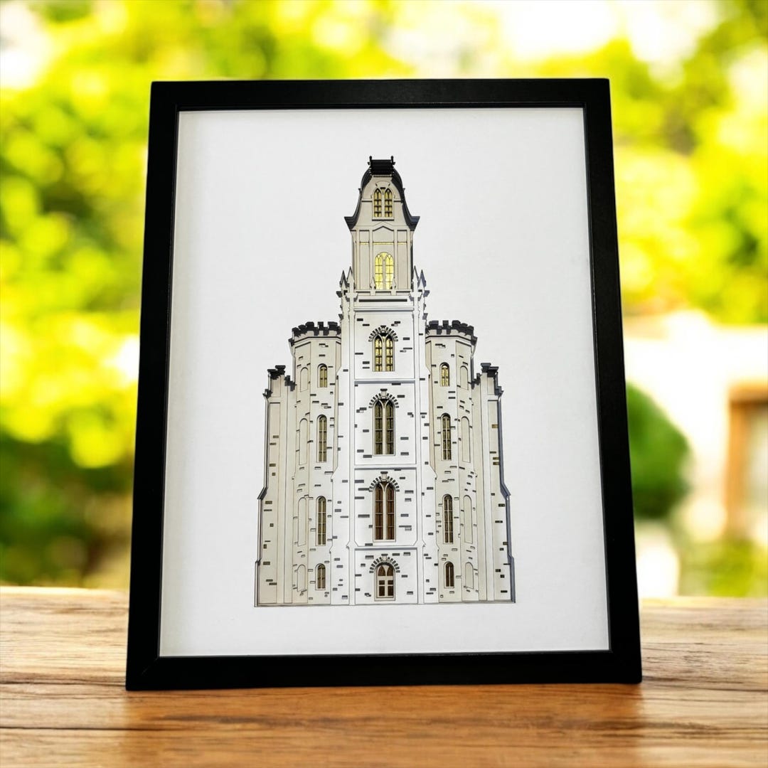 Manti Temple Art | Laser Cut Temple | Paper Cut Manti Temple | Unique ...
