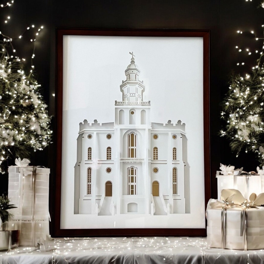 St. George Temple Art | Paper Temple Art | Paper Cut St. George, UT ...