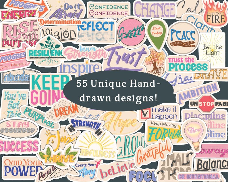 Printable Affirmation Self Care Stickers | Boho Digital Sticker Pack ...