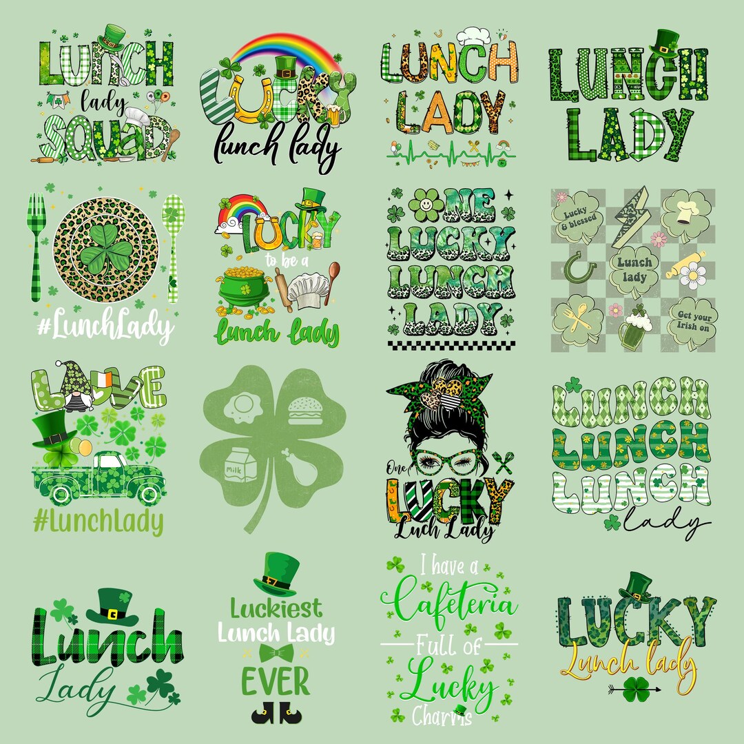 20 Png Lunch Lady Patricks Day, Lunch Lady Irish Shamrock, Luckiest ...