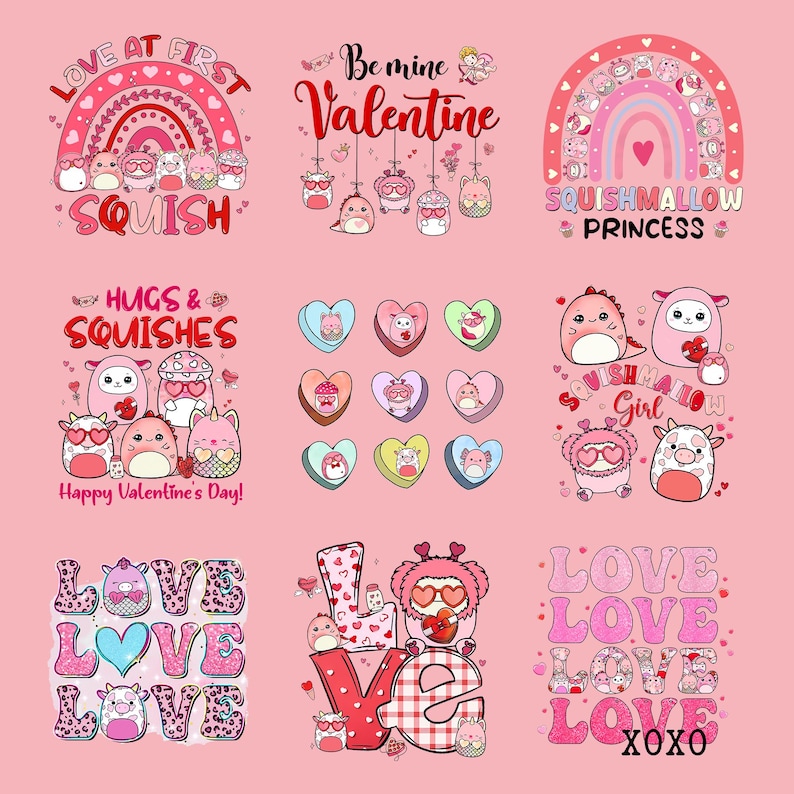11 Png Squishmallow Valentine, Squish Party Png, Be Mine Valentine Png ...