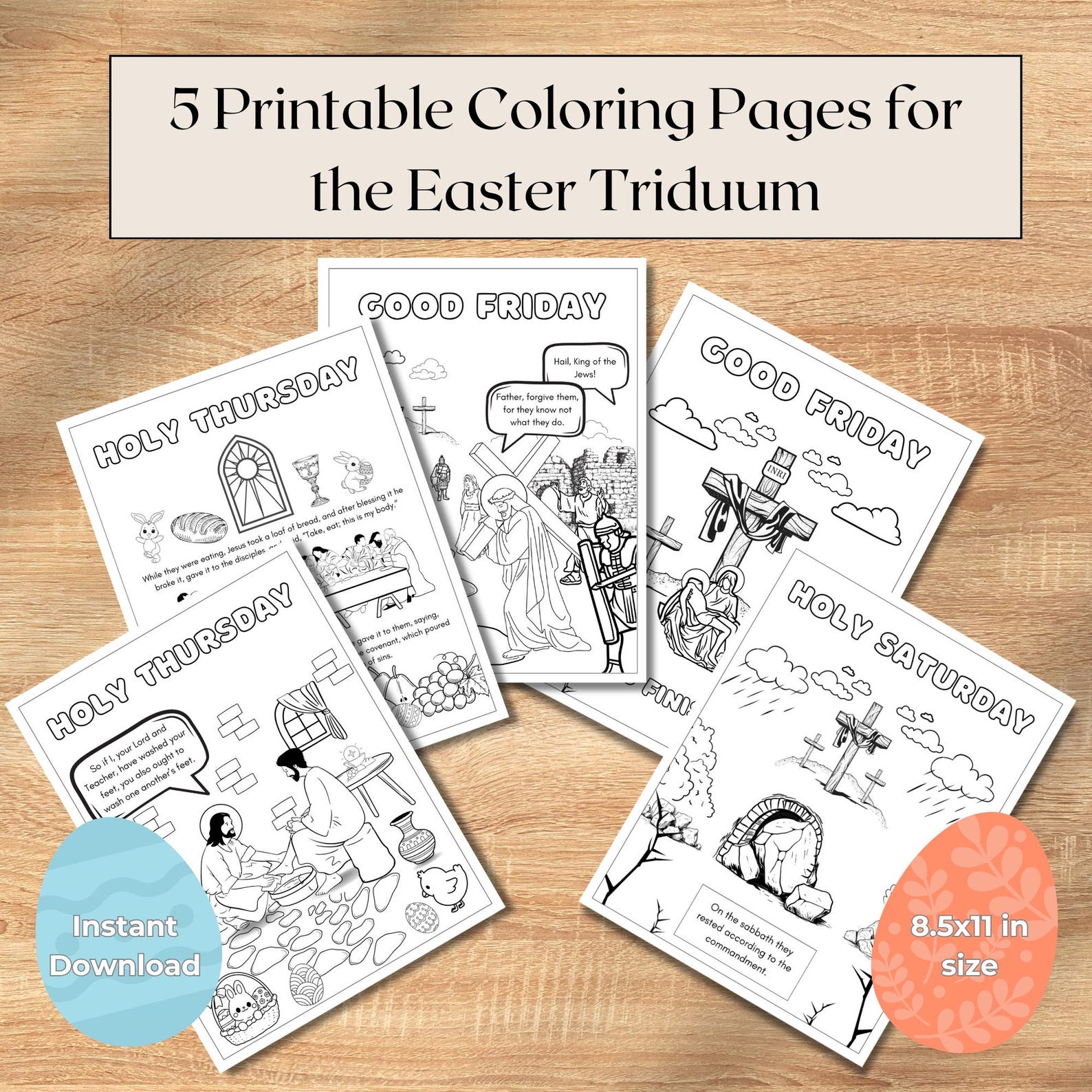 Holy Week Coloring Pages for Kids | Easter Triduum Coloring Pages ...