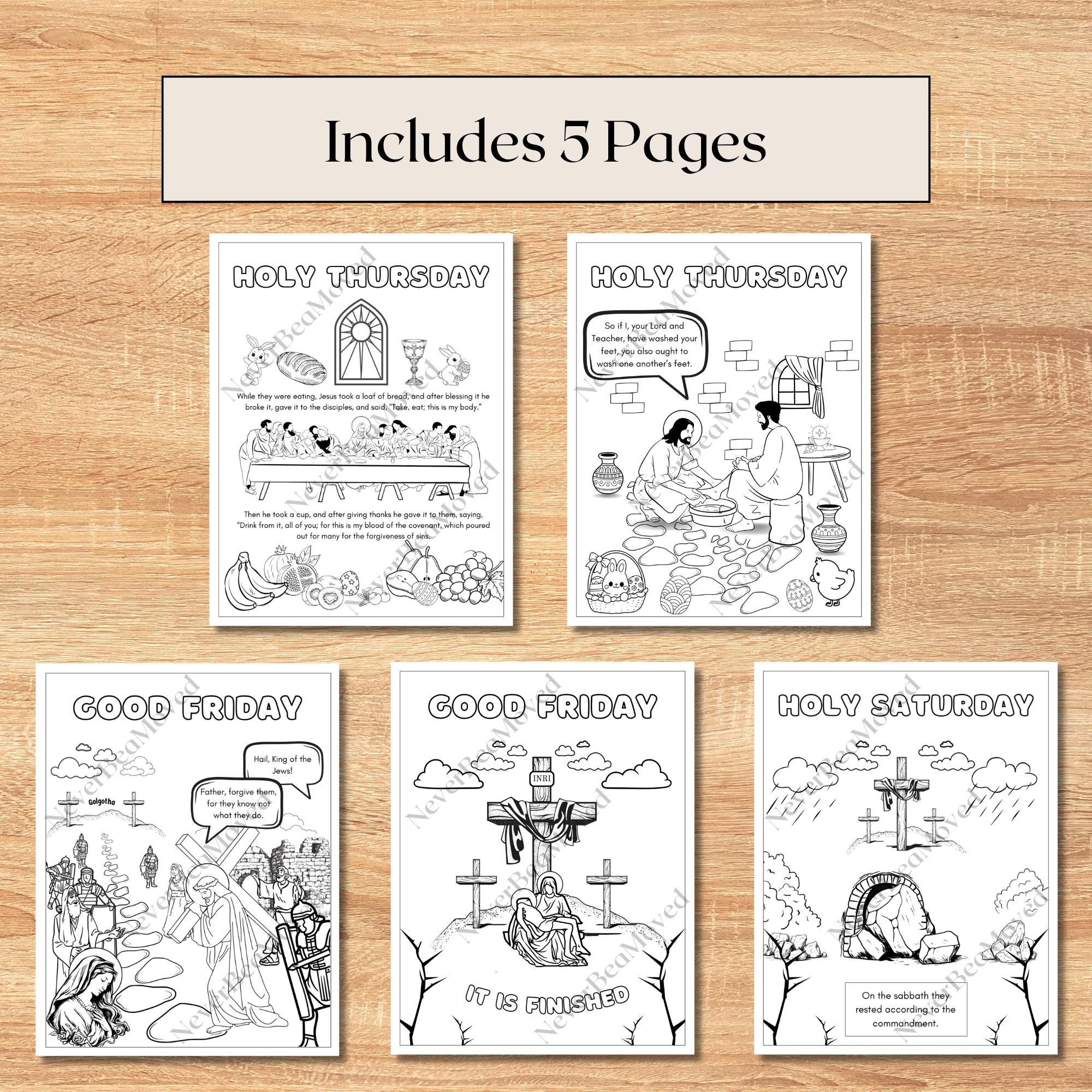 Holy Week Coloring Pages for Kids | Easter Triduum Coloring Pages ...