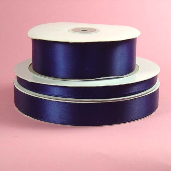 1/4 NAVY BLUE Double Faced Satin Ribbon Weddings | Etsy