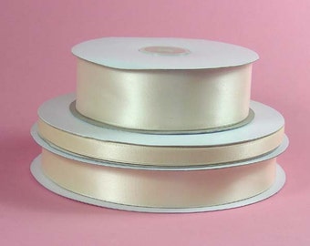 Ivory Satin Ribbon - Etsy