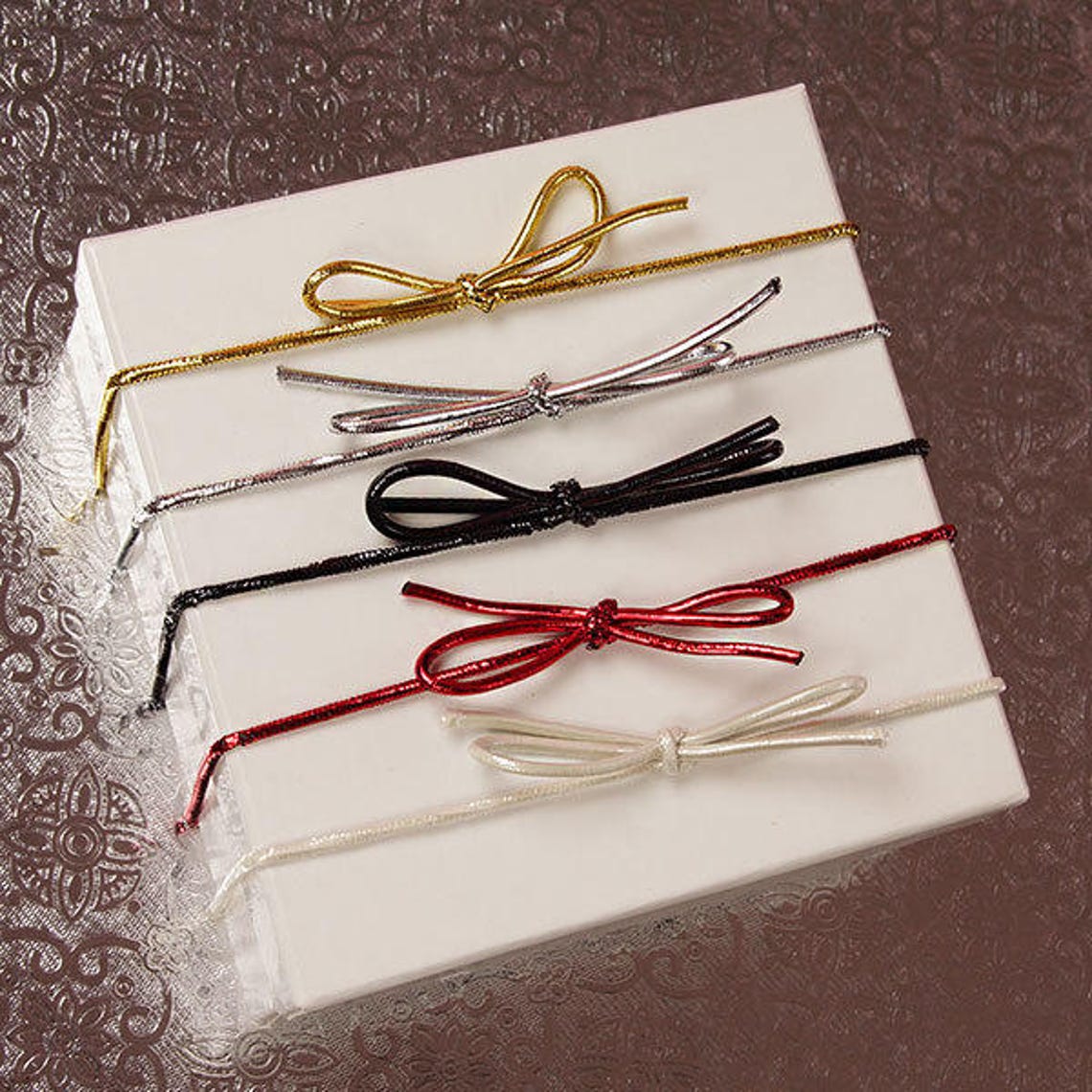 25 - 10” Pearl White Stretch Loops - Packaging - Gifts - Bow - Etsy