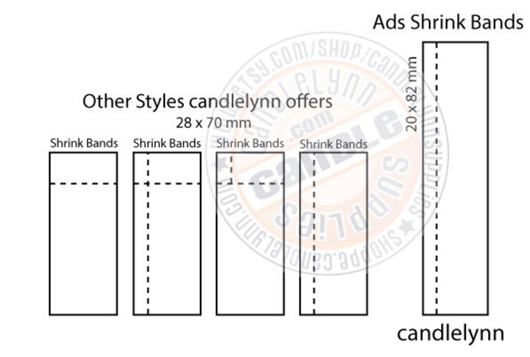 50 - 20 Mm X 82 Mm - Slim Lip Balm Tube Shrink Bands With Vertical ...