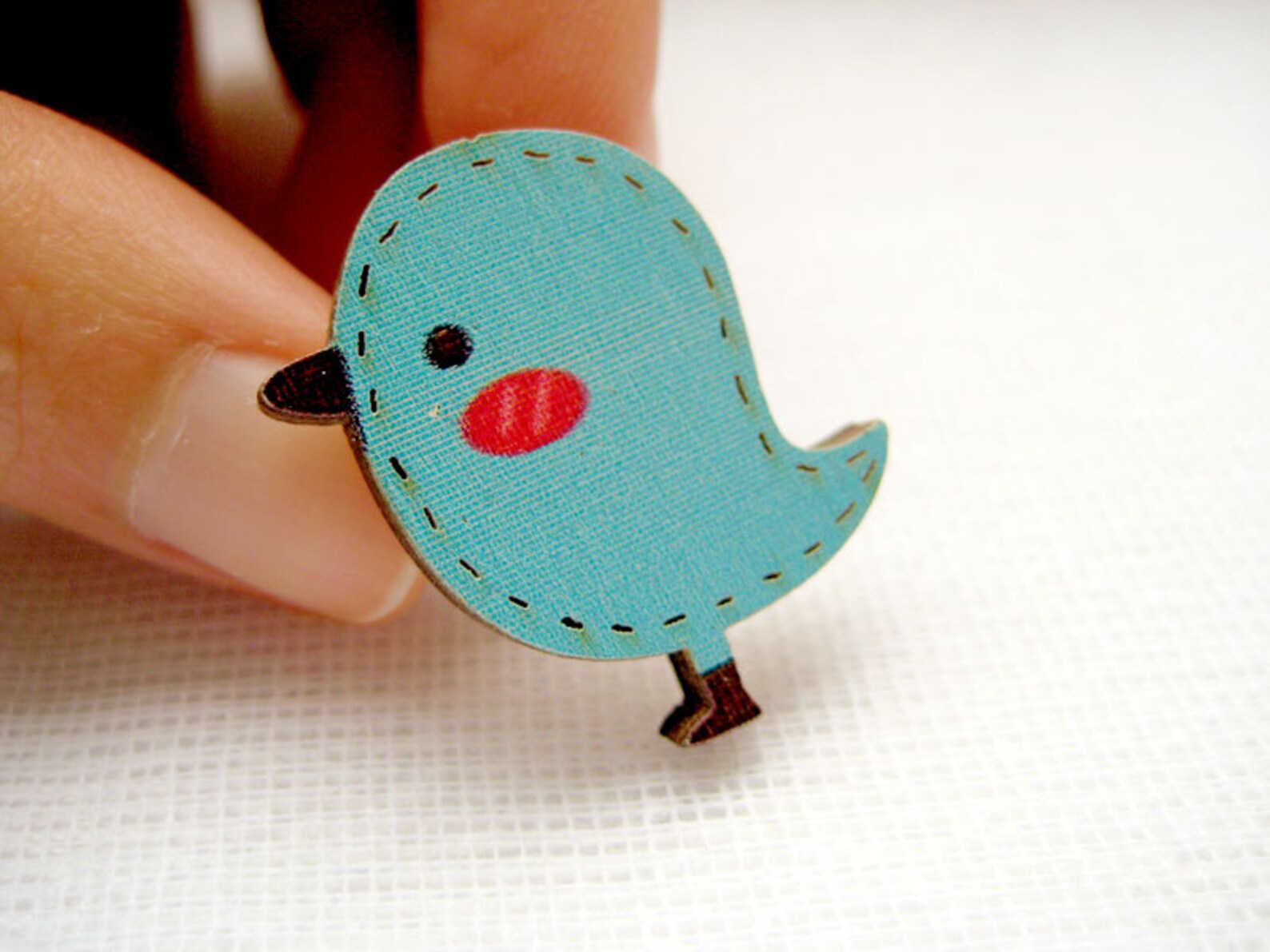 Wood Laser Cut Blue Bird Pin Tweet Tweet - Etsy