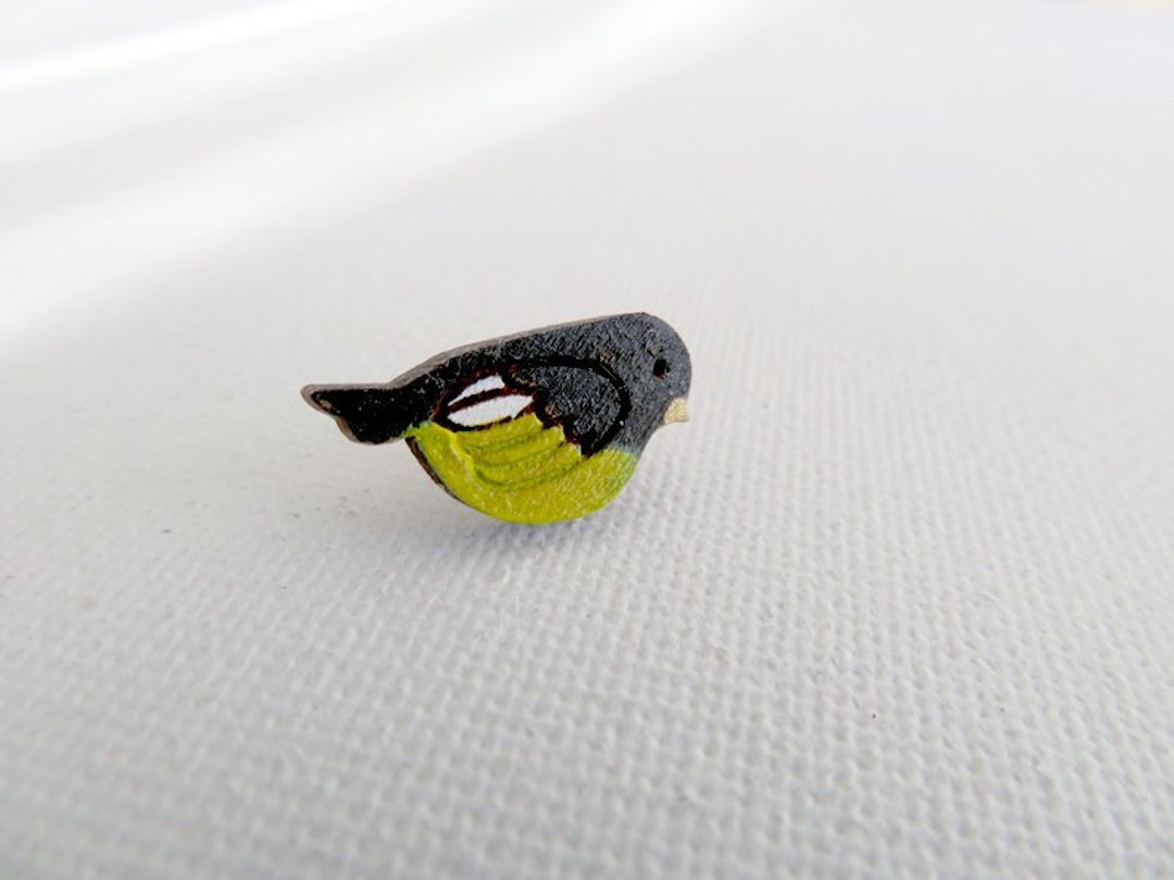 Bird Laser Cut Wooden Tie Tack Pin Pop - Etsy
