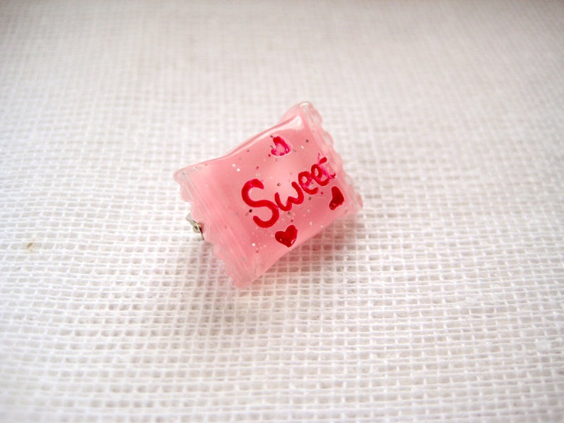 Small Puffy Candy Pin Brooch Candy Sweet in Light Pink - Etsy