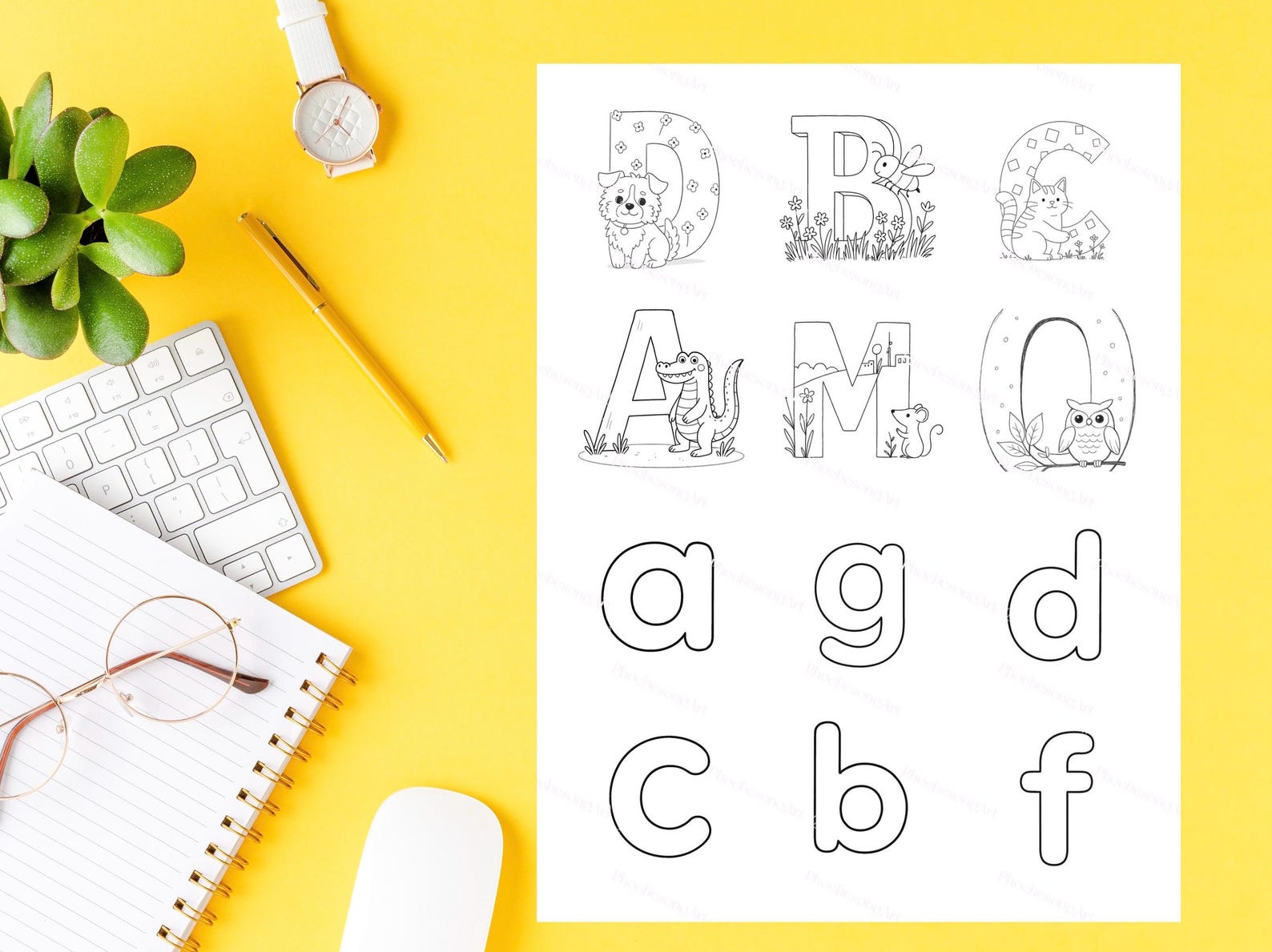 A–Z Uppercase & Lowercase Alphabet Coloring Pages | Preschool Printable ...
