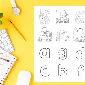 A–Z Uppercase & Lowercase Alphabet Coloring Pages | Preschool Printable ...