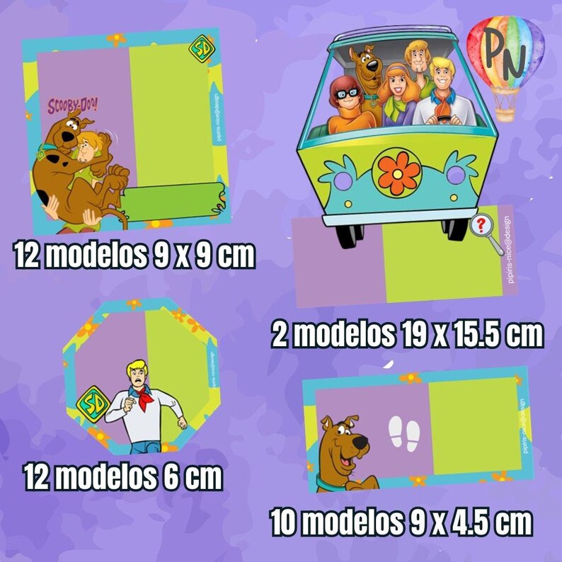 Editable School Labels, SCOOBY-DOO, Stickers, Personalized, Design ...