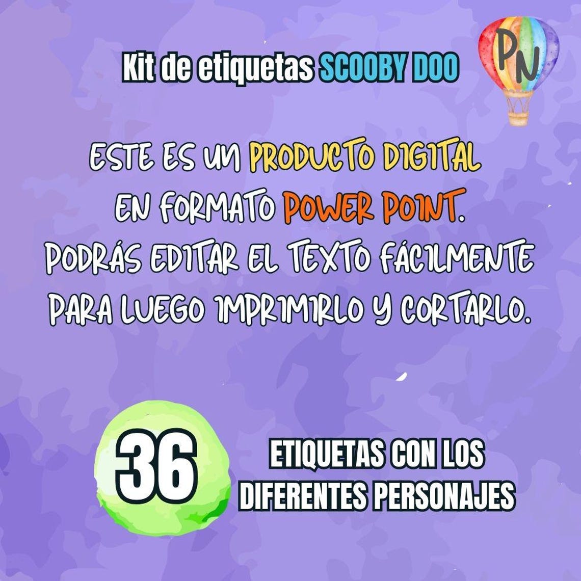 Editable School Labels, SCOOBY-DOO, Stickers, Personalized, Design ...