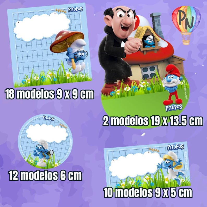 Editable School Labels Featuring the Smurfs Characters, Cute and Unique ...