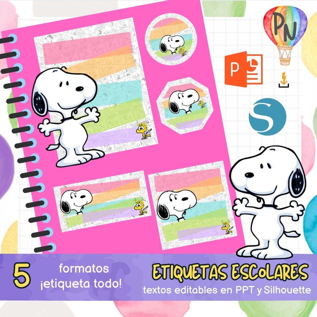 School Labels, Stickers, Snoopy, Peanuts, Personalized, Cute. - Etsy