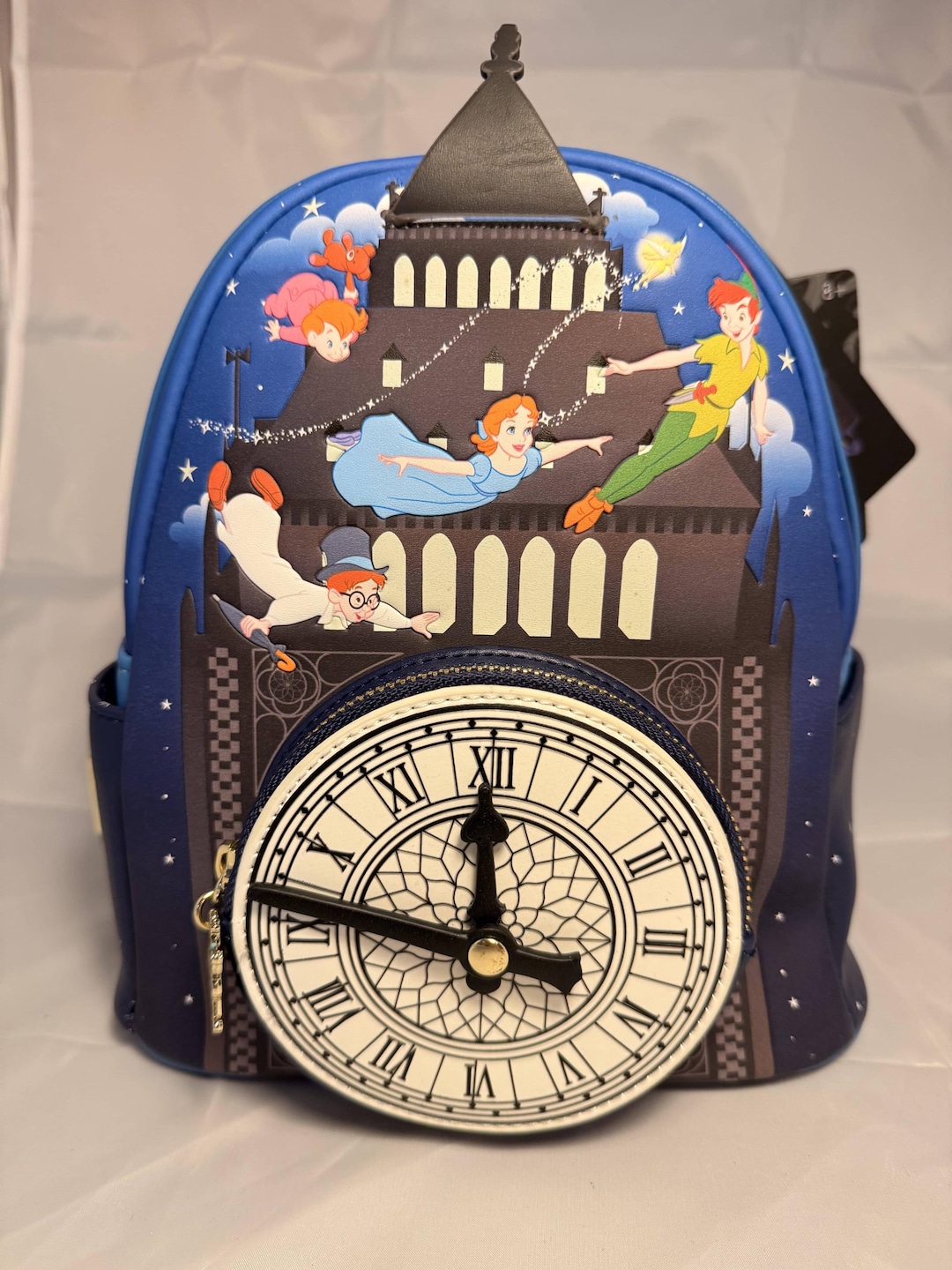 Loungefly Disney Peter Pan Clock Tower Glow-in-the-dark Mini Backpack ...
