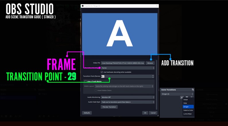 Neon Energy Style Scene Transition / Streaming scene transition, easy ...