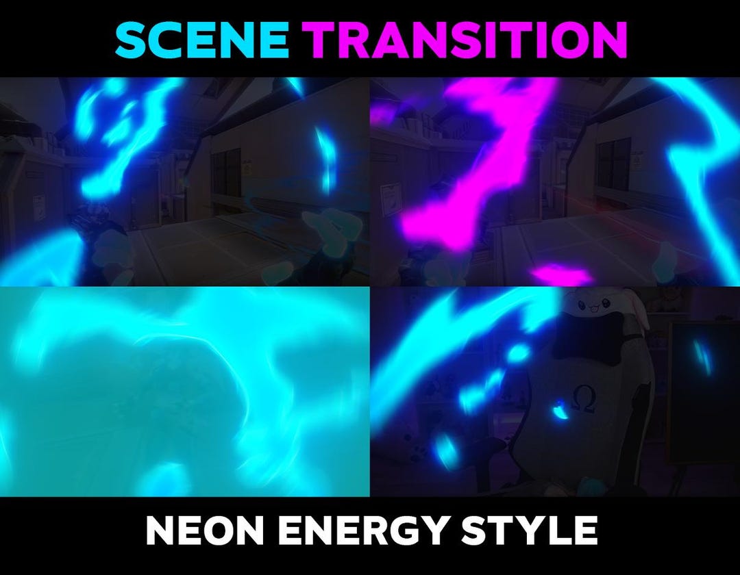 Neon Energy Style Scene Transition / Streaming scene transition, easy ...