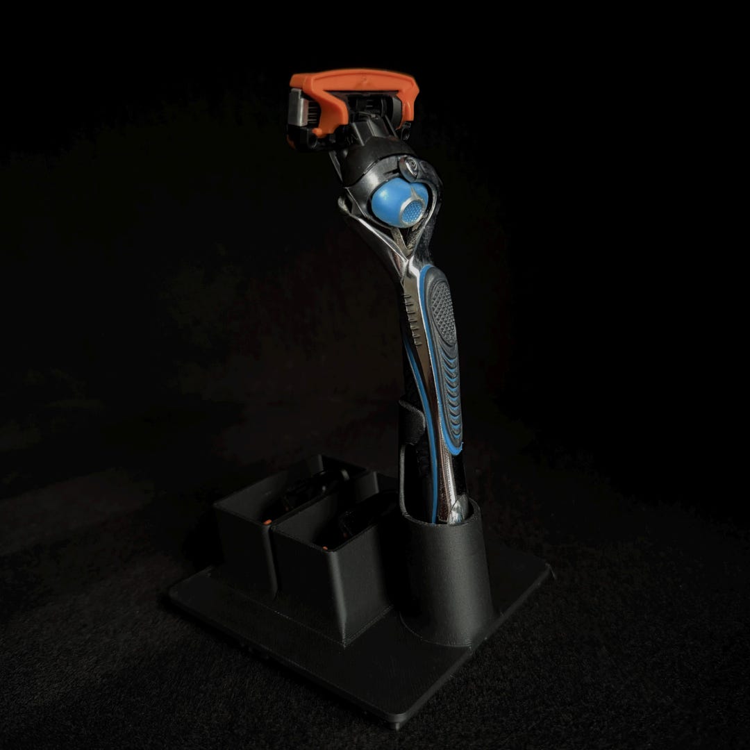 Gillette Razor Stand With Blade Holder | 3D Printed Bathroom Organizer ...