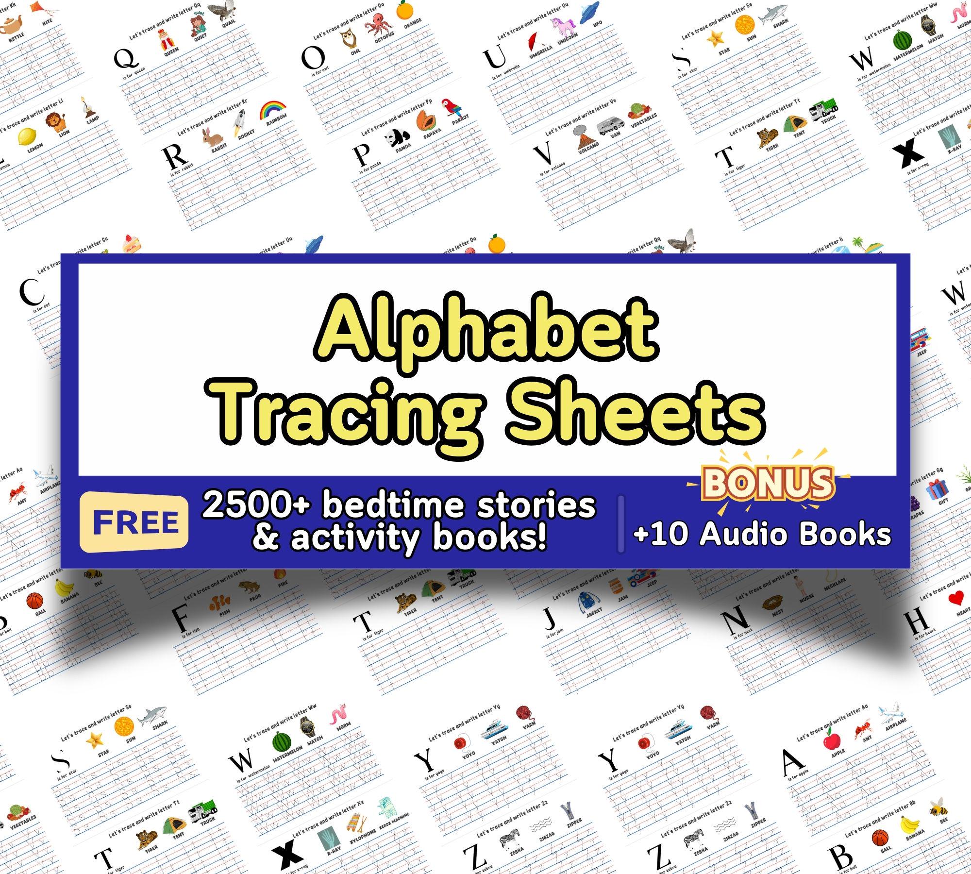 Editable and Printable Alphabet Tracing Sheets – ABC Letter Practice ...