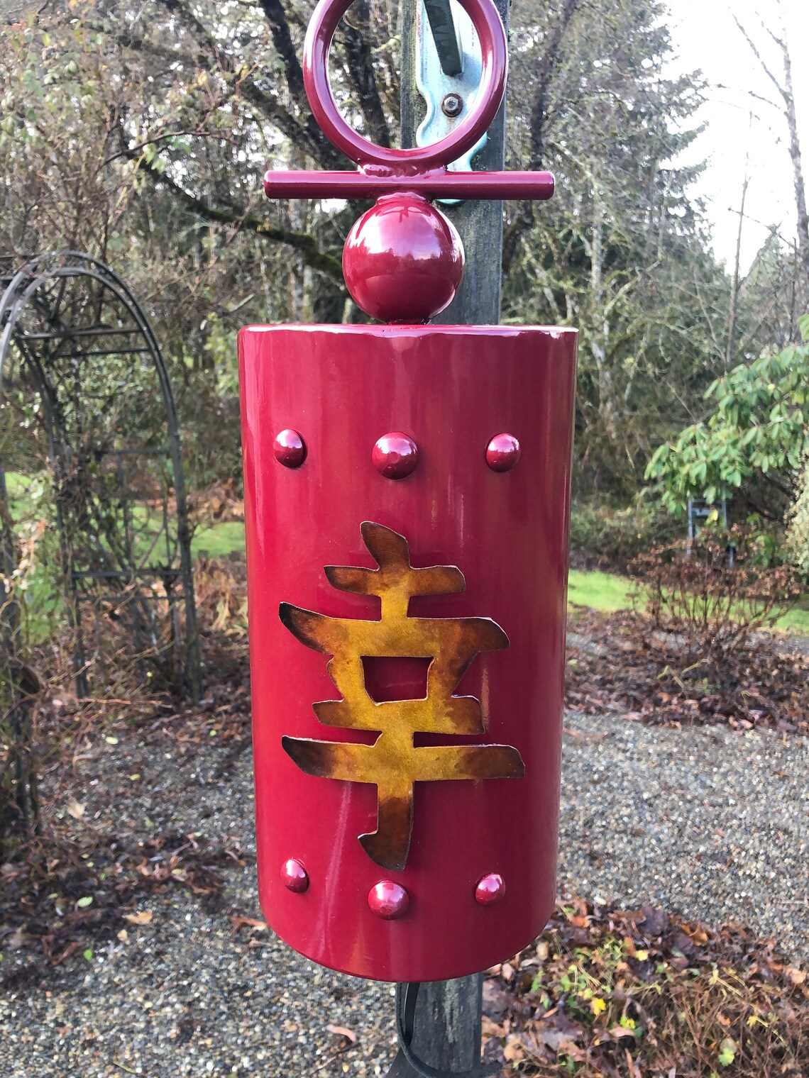 Japanese Garden Bell With Japanese Kanji Symbol for - Etsy