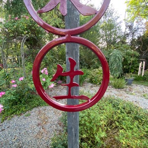 Triple Rings With Japanese Kanji Symbols for longevity, Properity ...