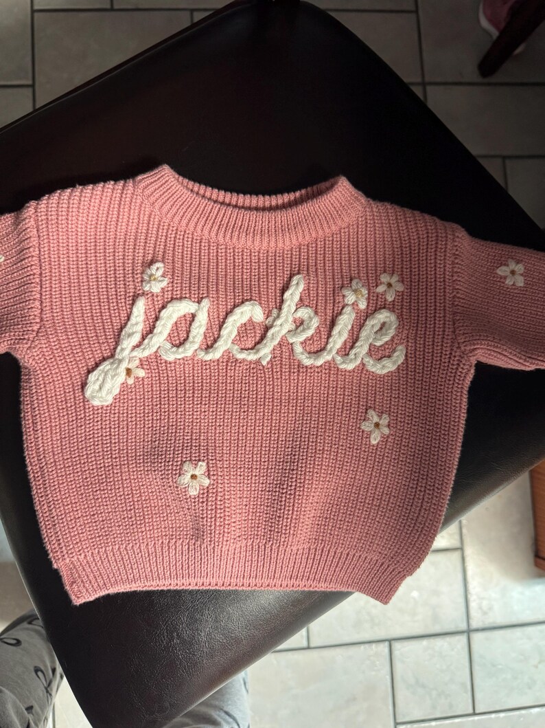 Custom Hand Embroidered Baby Sweaters - Etsy