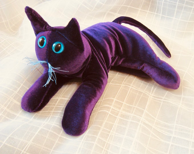 Purple Plush Cat - Etsy