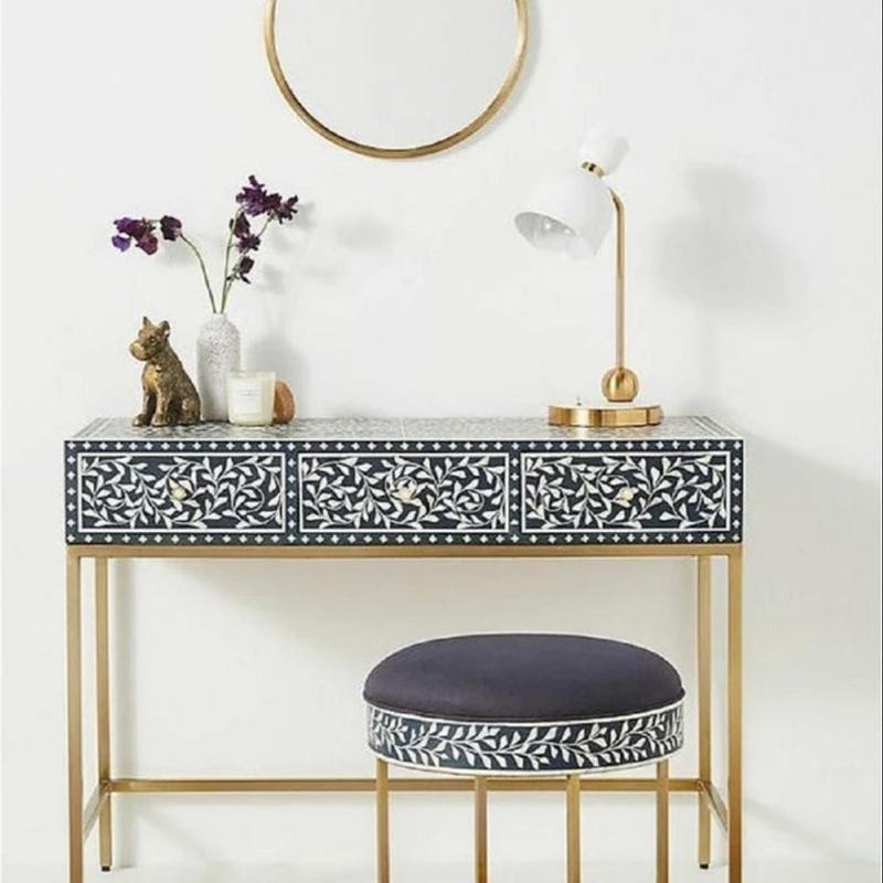 Console Table With Stools - Etsy