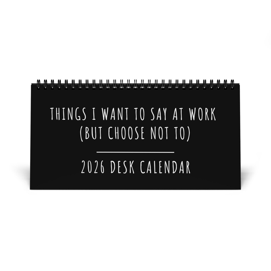 Funny Burnout Desk Calendar 2026 | Meetings & Email Humor I Sarcastic ...