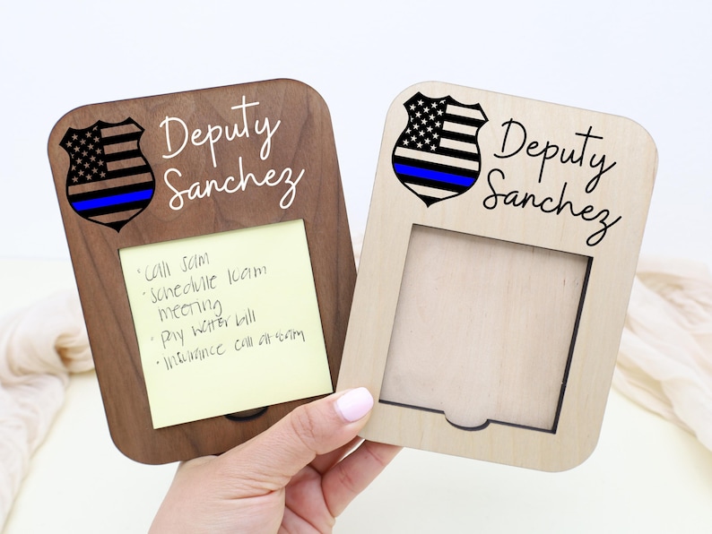 Officer Sticky Note Holder,custom Deputy Gift,thin Blue Line Office ...
