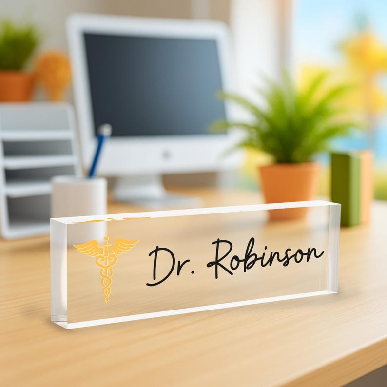 Custom Doctor Nameplate, Physician Office Decor, Medical Professional ...