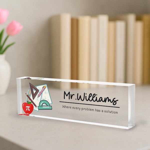 Math Nameplate Desk - Etsy