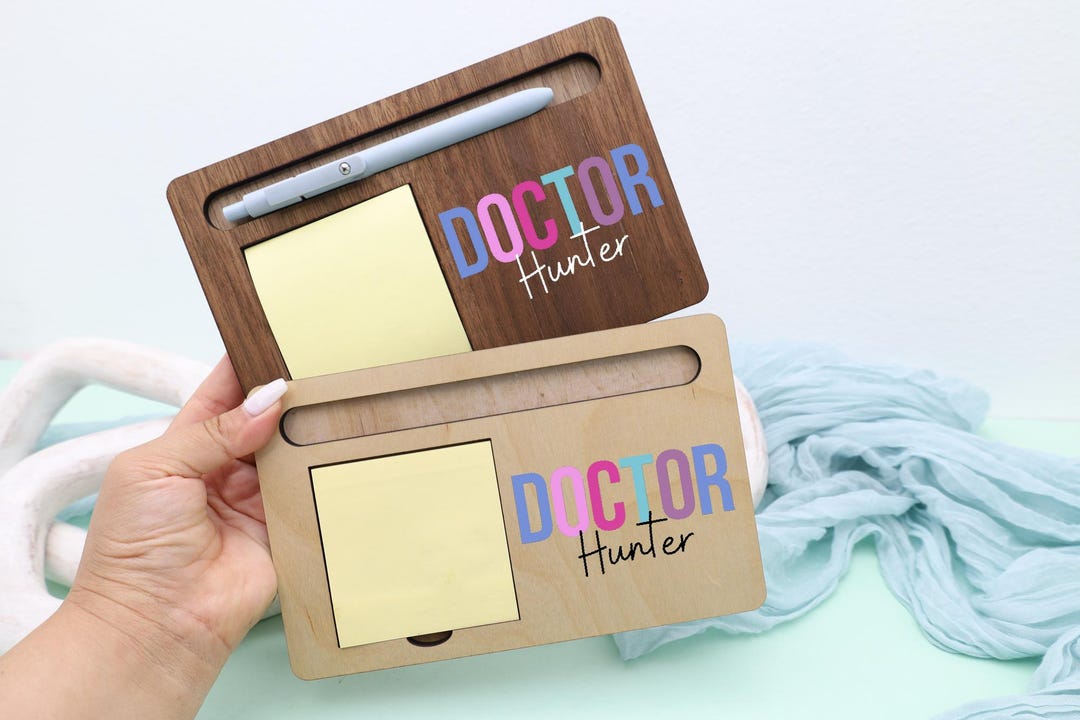 Personalized Doctor Desk Organizer, Custom Doctor Hunter Sticky Note ...