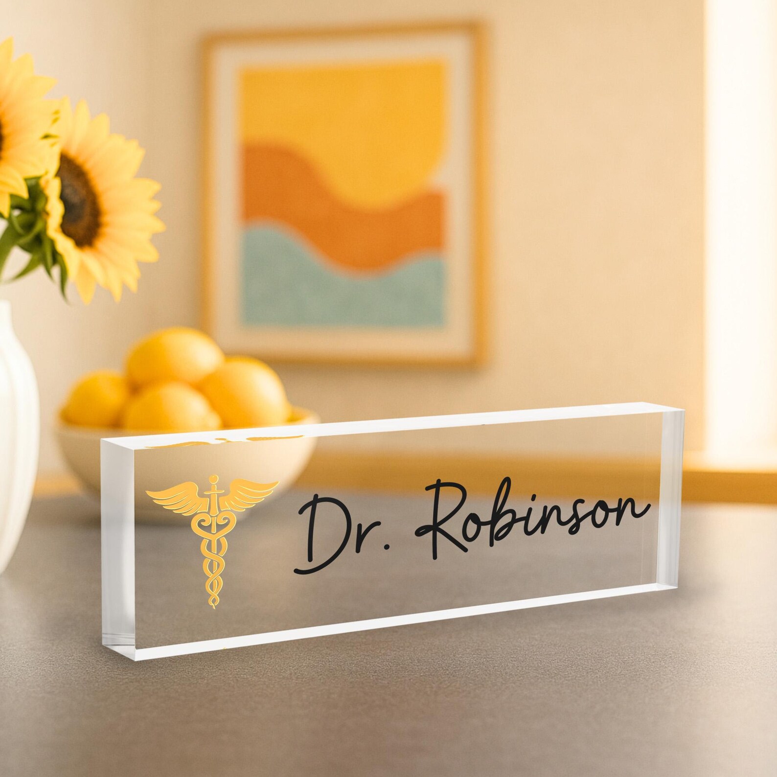 Custom Doctor Nameplate, Physician Office Decor, Medical Professional ...