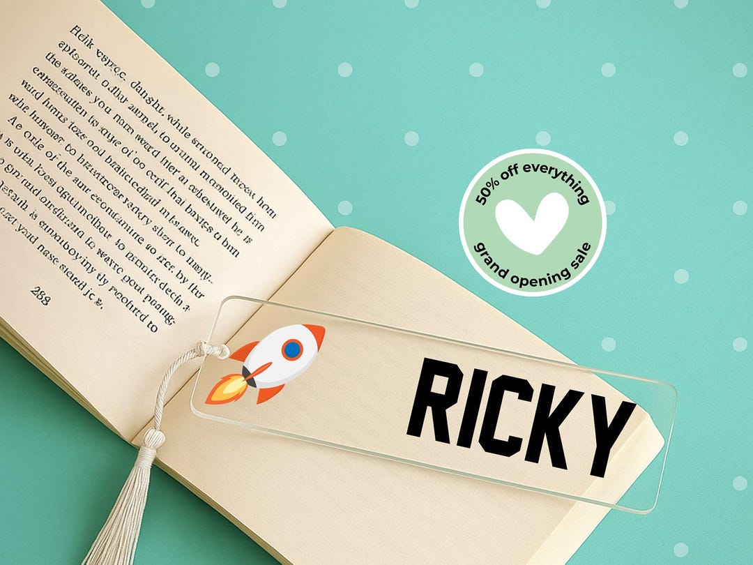 Personalized Acrylic Bookmark, Custom Name Bookmark, Space Lover Gift ...
