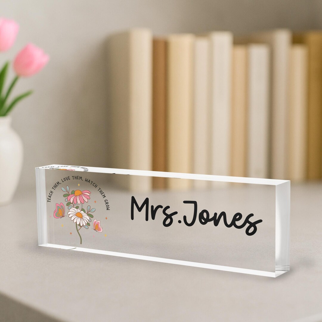 Personalized Teacher Nameplate, Teacher Desk Decor, School Classroom ...